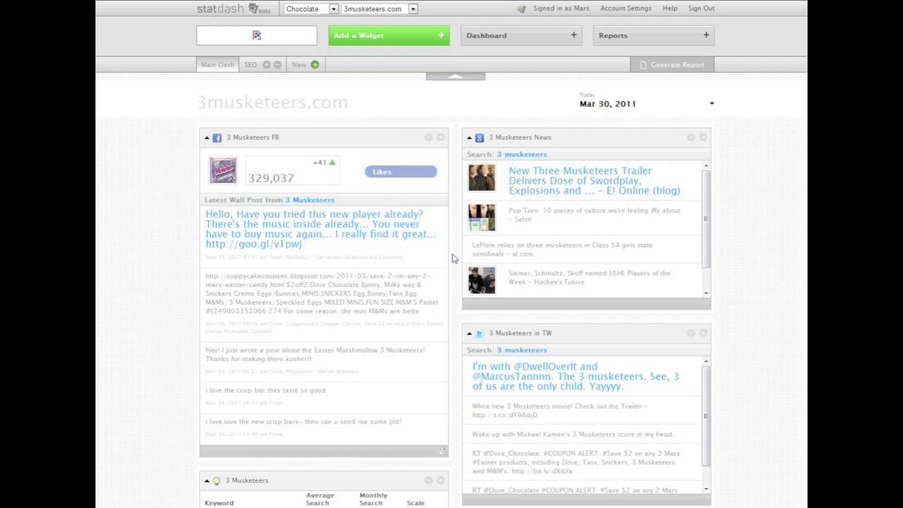statdash change number of rows to display on Vimeo