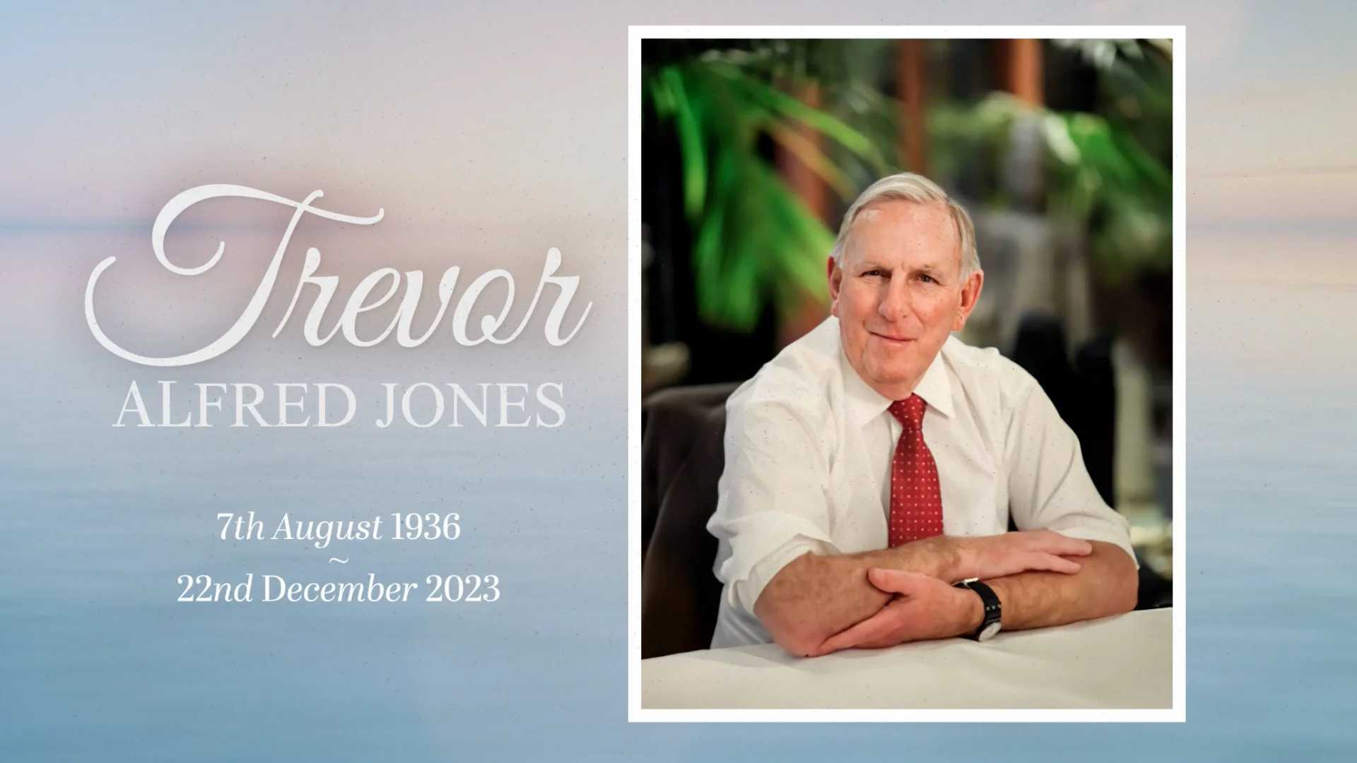 Trevor Alfred Jones Video Memorial on Vimeo