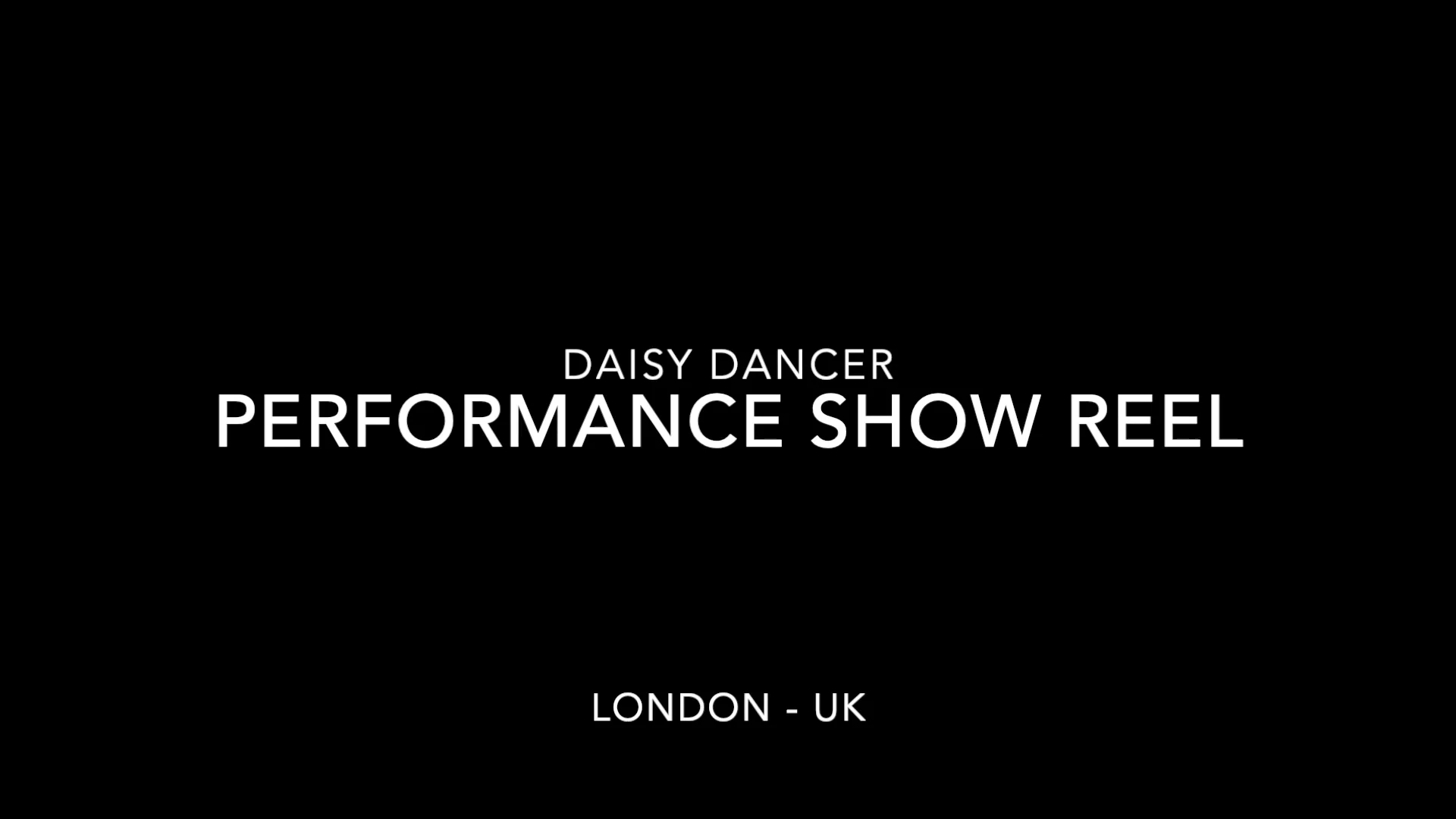 Daisy Dancer Performance Reel on Vimeo