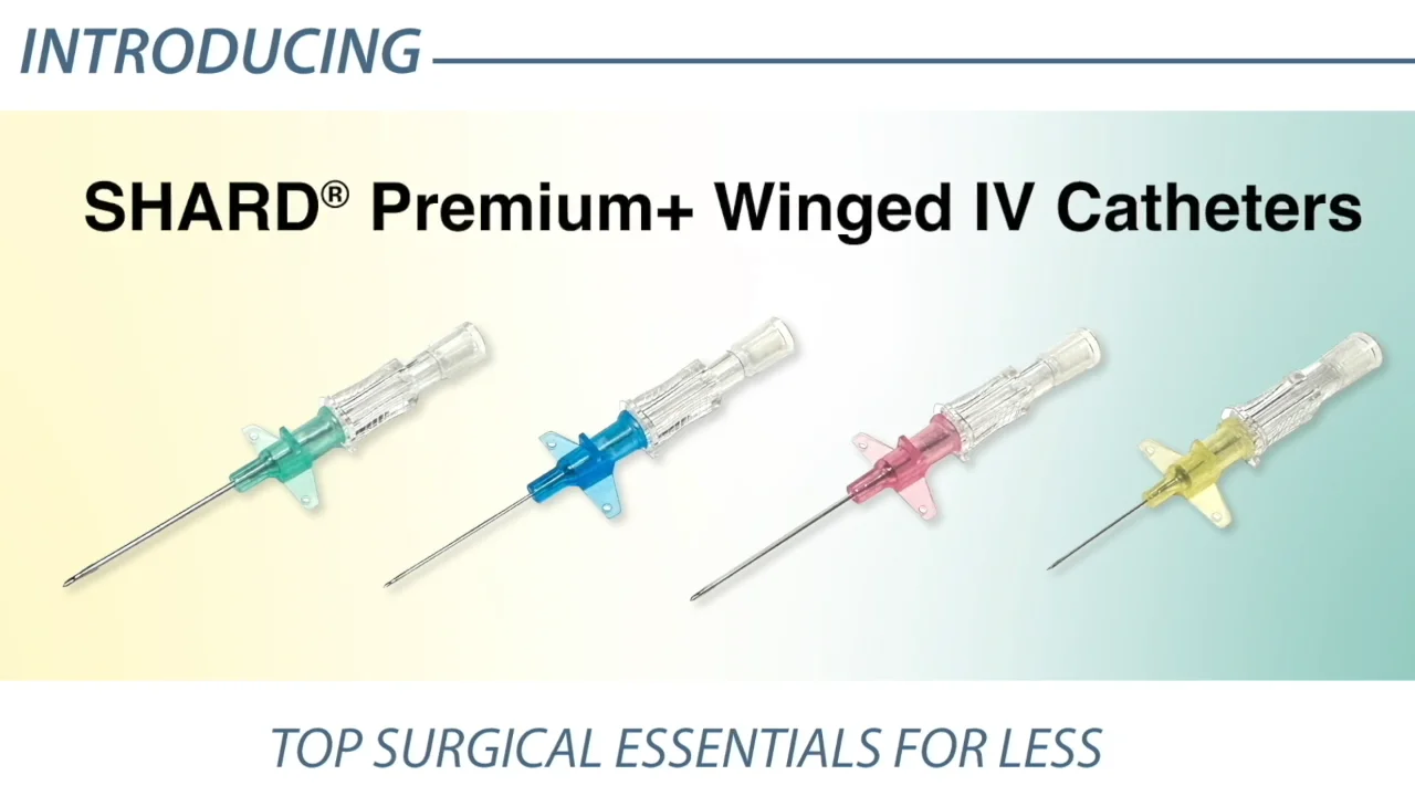 SHARD Premium+ Winged IV Catheters by AD Surgical on Vimeo