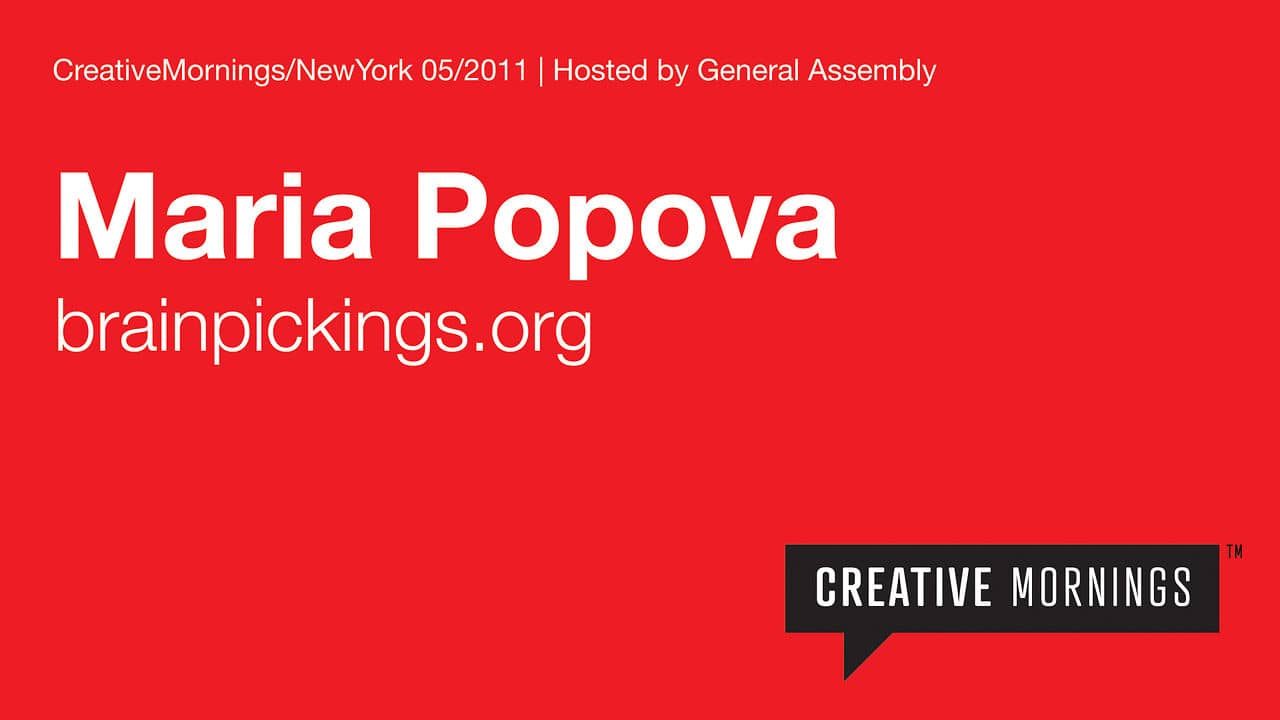 2011/05 Maria Popova on Vimeo