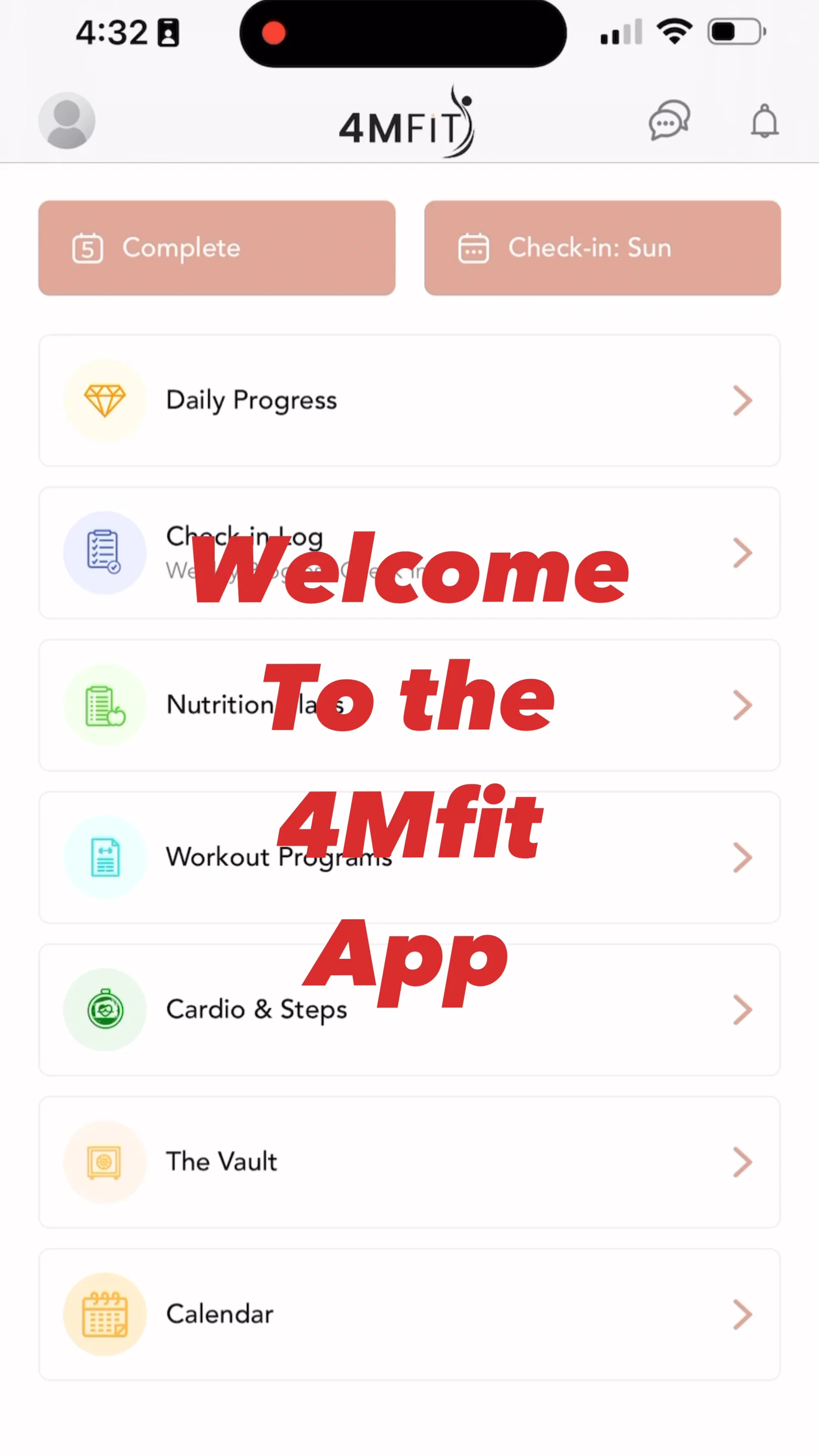 4Mfit app welcome on Vimeo