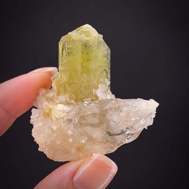 Brazilianite with Quartz - SM24-065 - Lavra do Fabio - Brazil Mineral ...