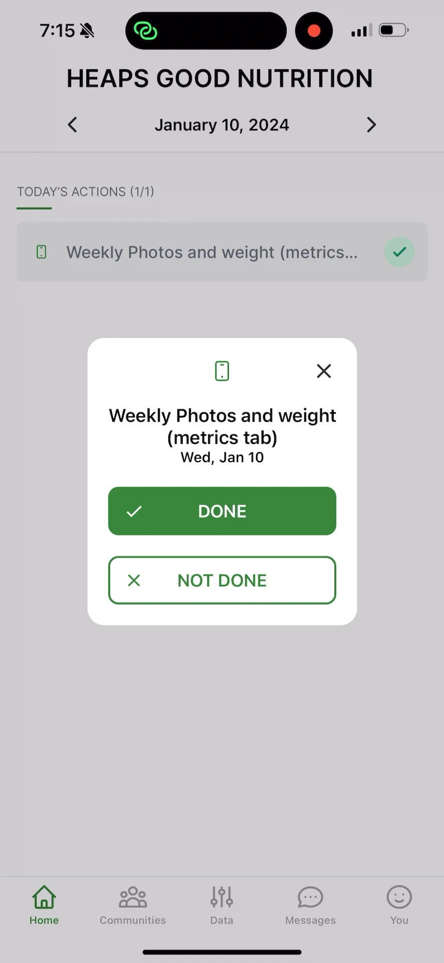 How to add weight, waist & photo on Vimeo