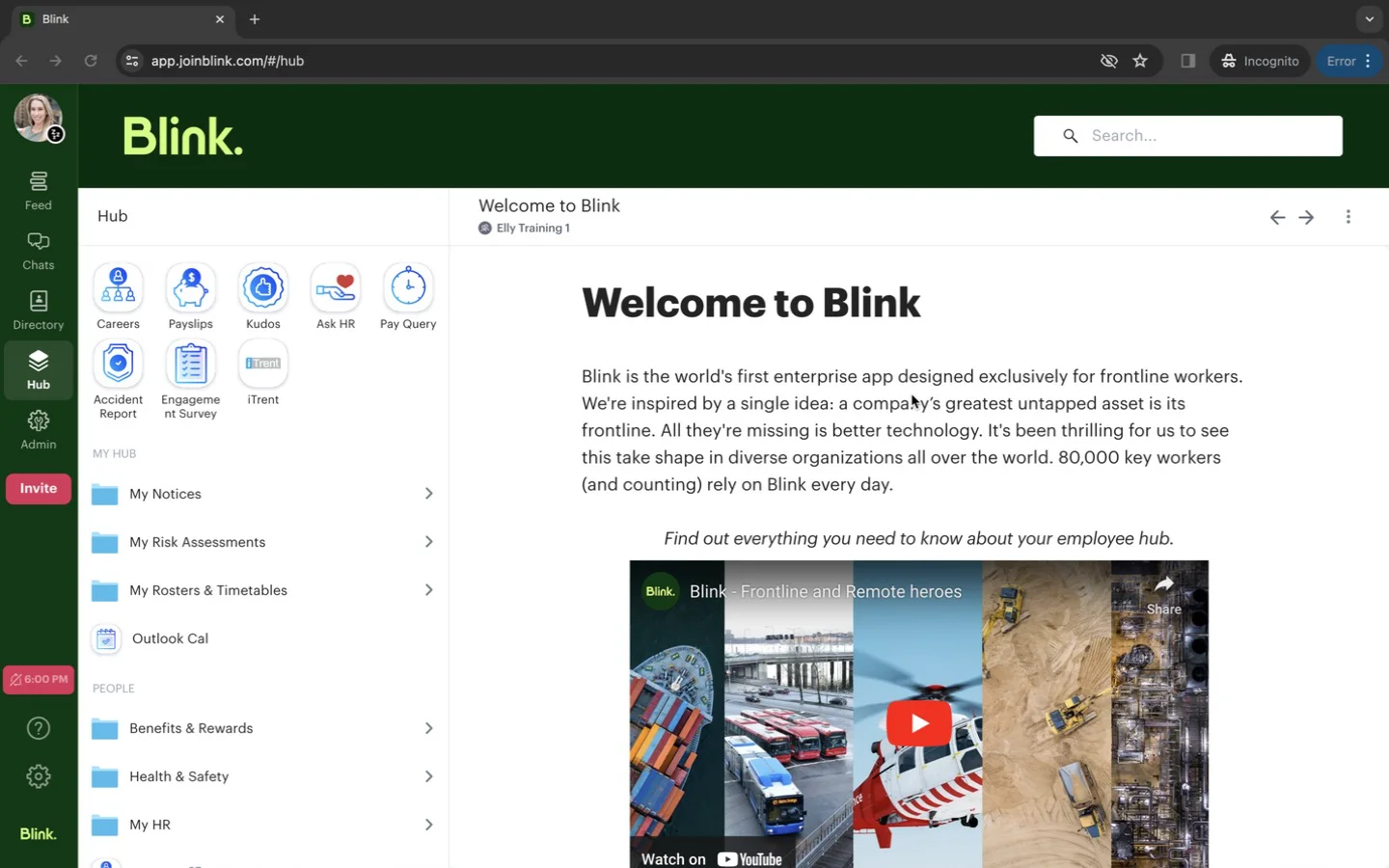 Blink Hub Demo - New Branding