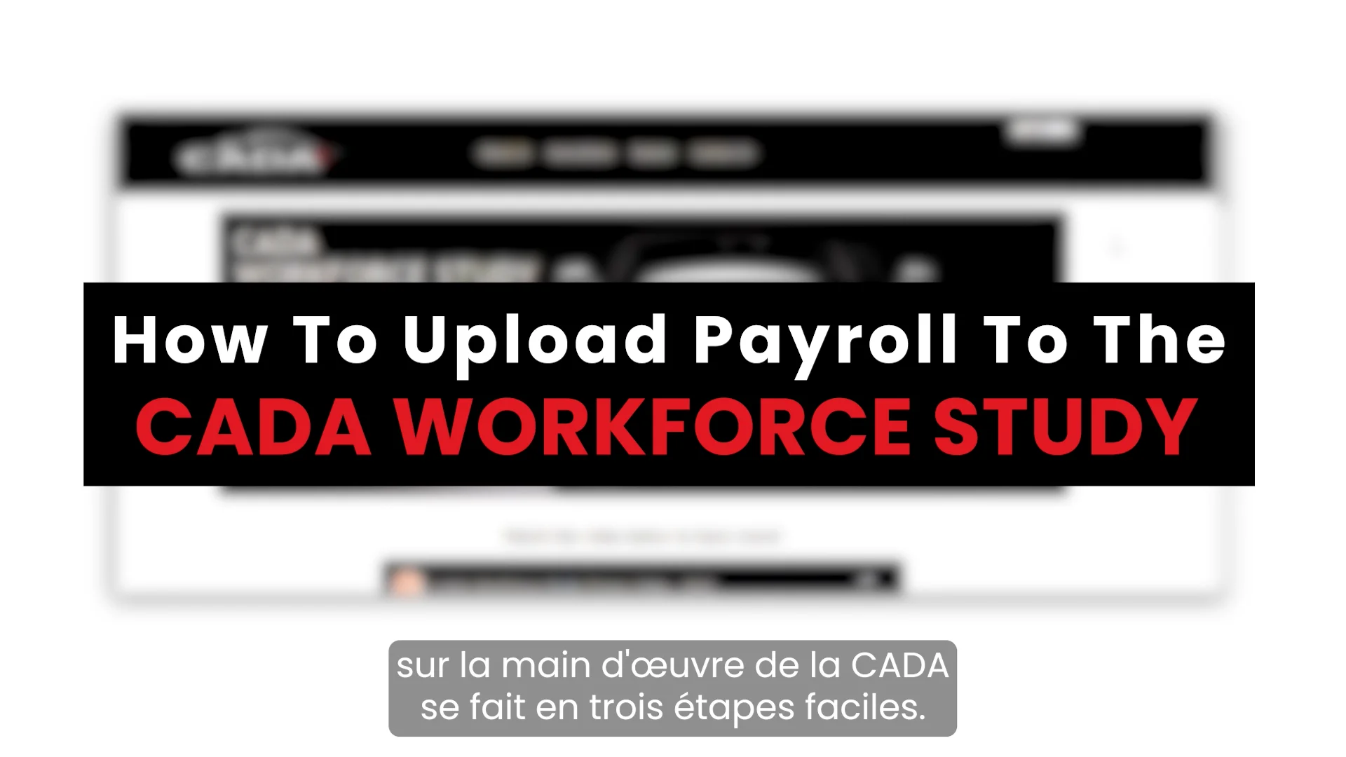 CADA Tutorial - Upload Payroll on Vimeo