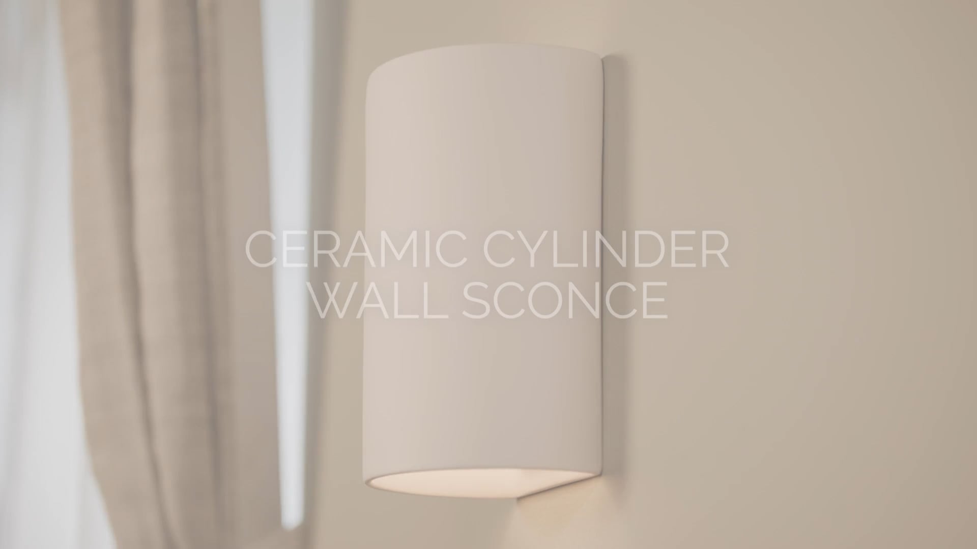 Ambiance Large Cylinder Wall Sconce, Open Top & Bottom, Gloss Blush ...