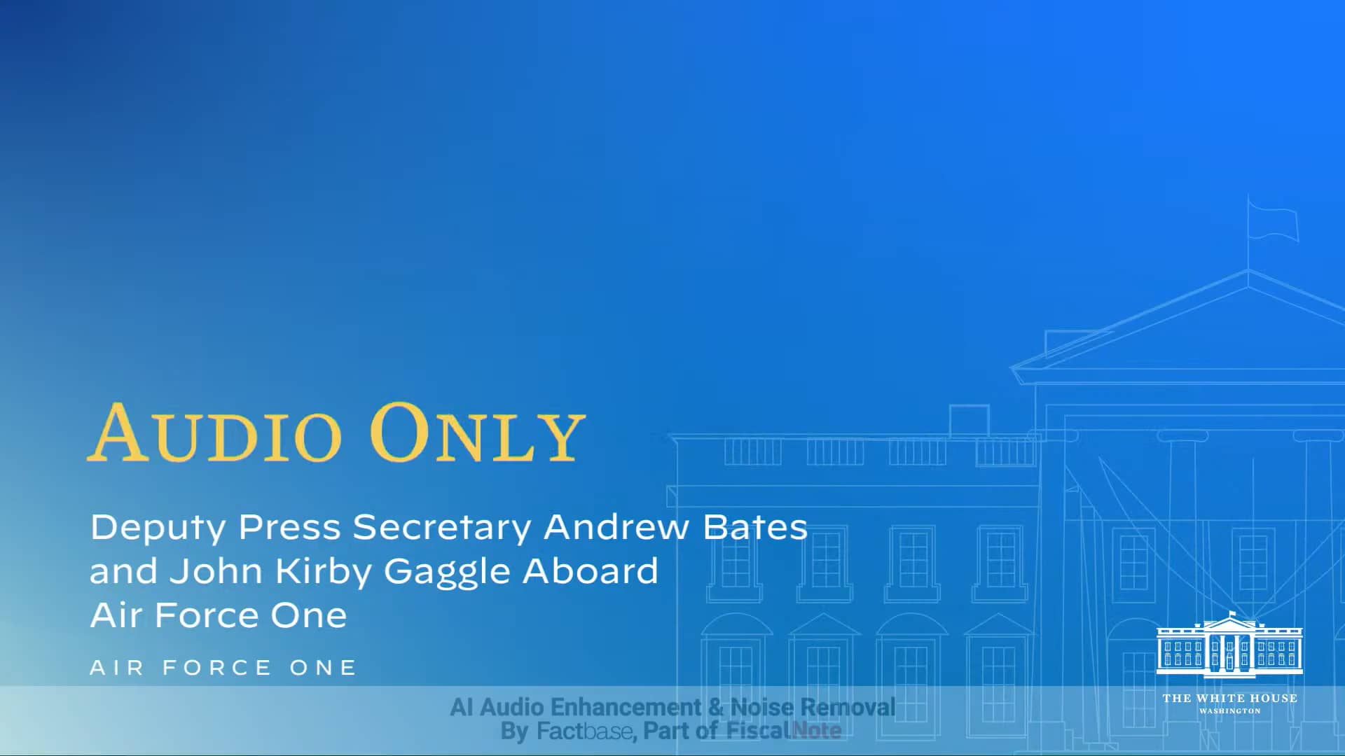 Press Gaggle: Andrew Bates Holds a Press Briefing on Air Force One ...