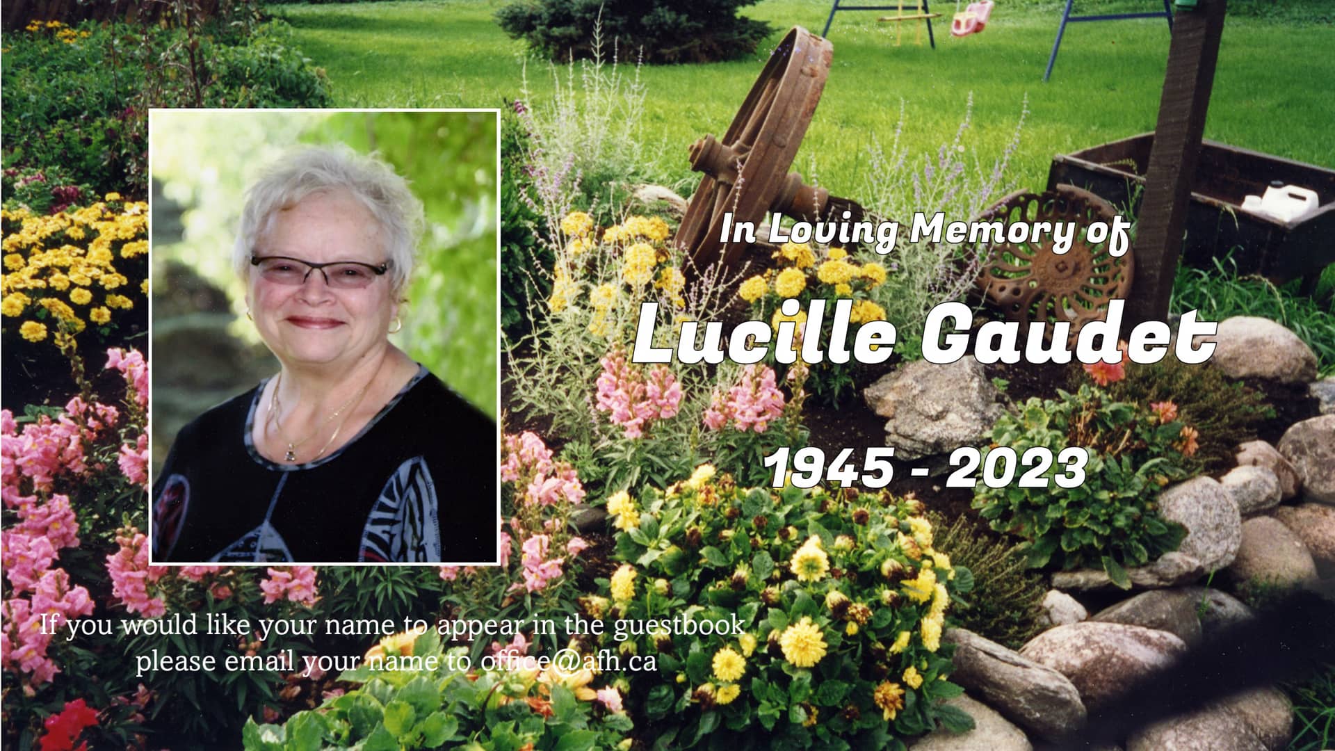 Lucille Gaudet Funeral Service on Vimeo