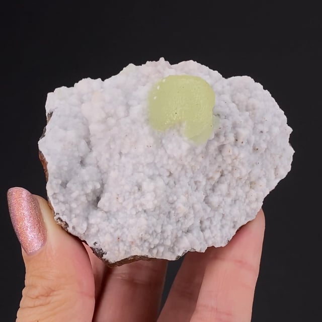 Adamite on Calcite - CSG-29 - Christiana Mine - Greece Mineral Specimen