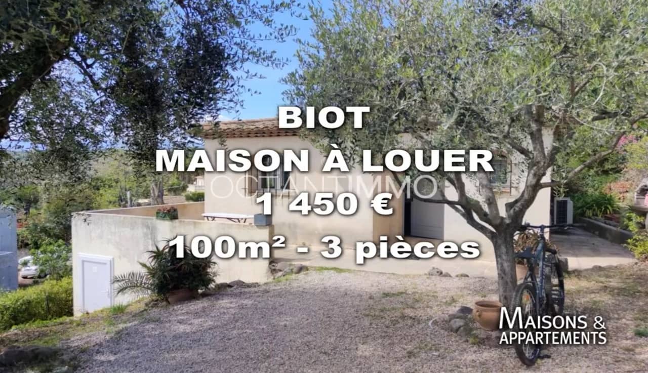 BIOT - MAISON À LOUER - 1 450 € - 100 m² - 3 pièces on Vimeo