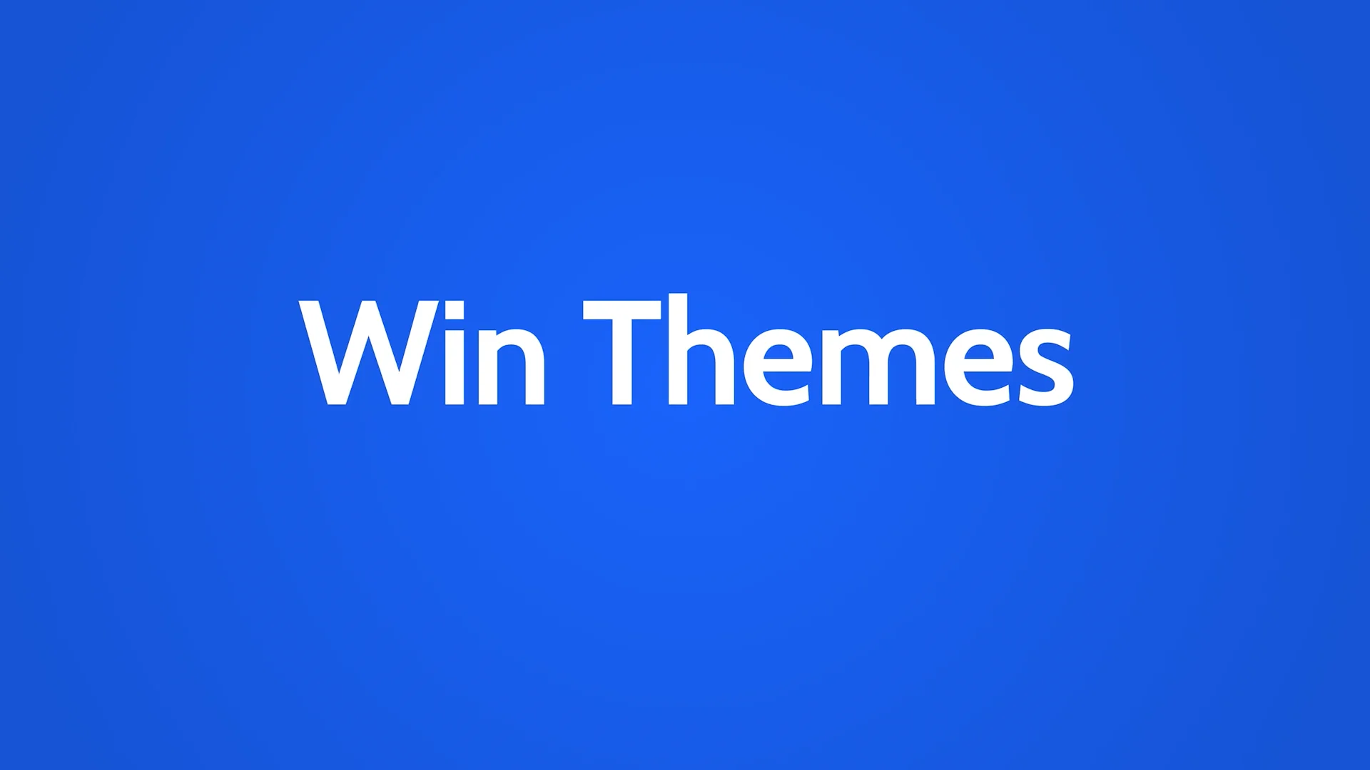 Win Themes on Vimeo