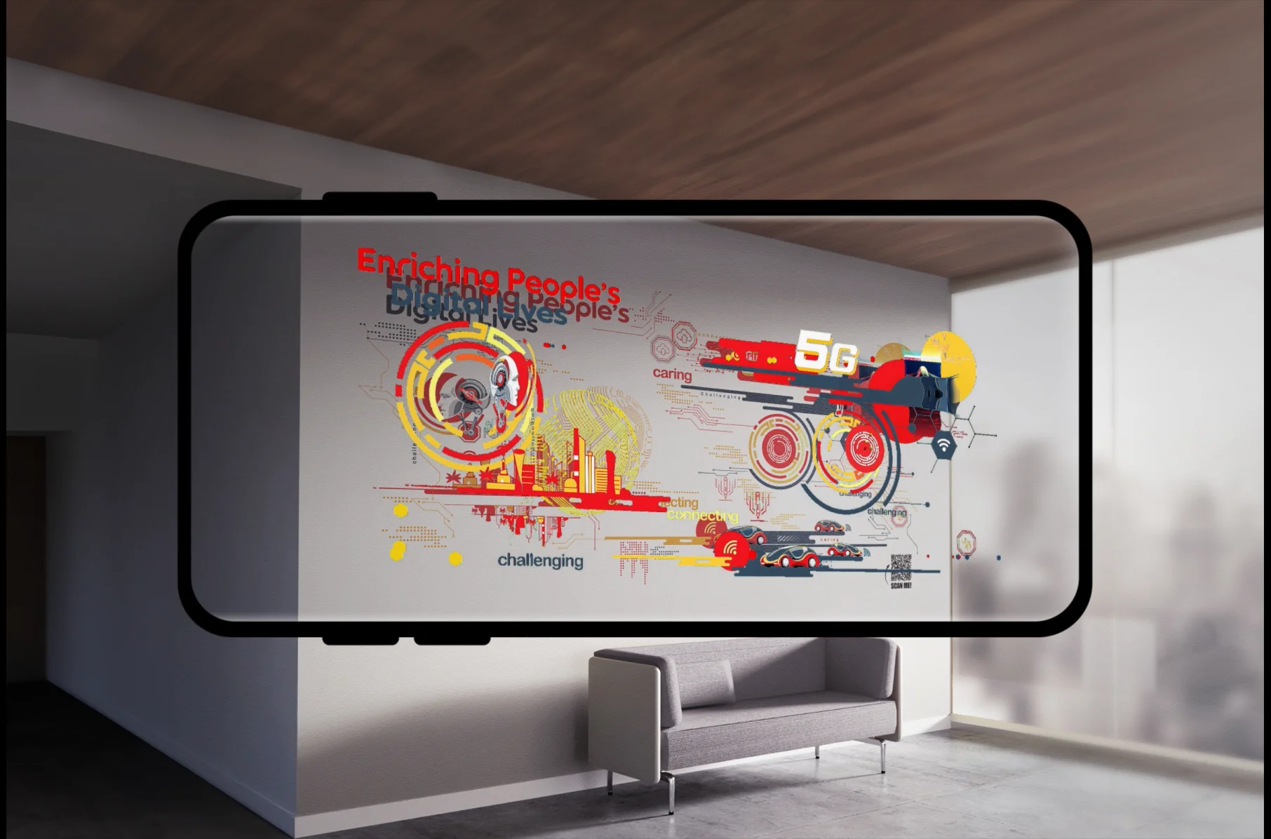 Augmented Reality Applied to a Digital Mural!