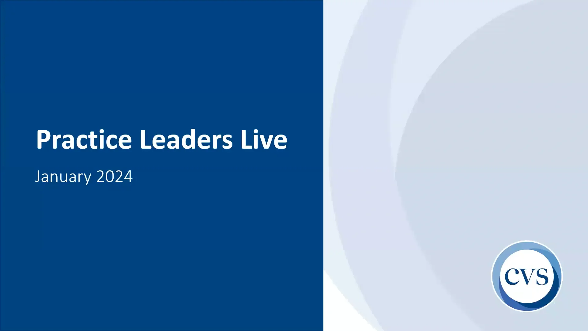 Practice Leaders Live January
