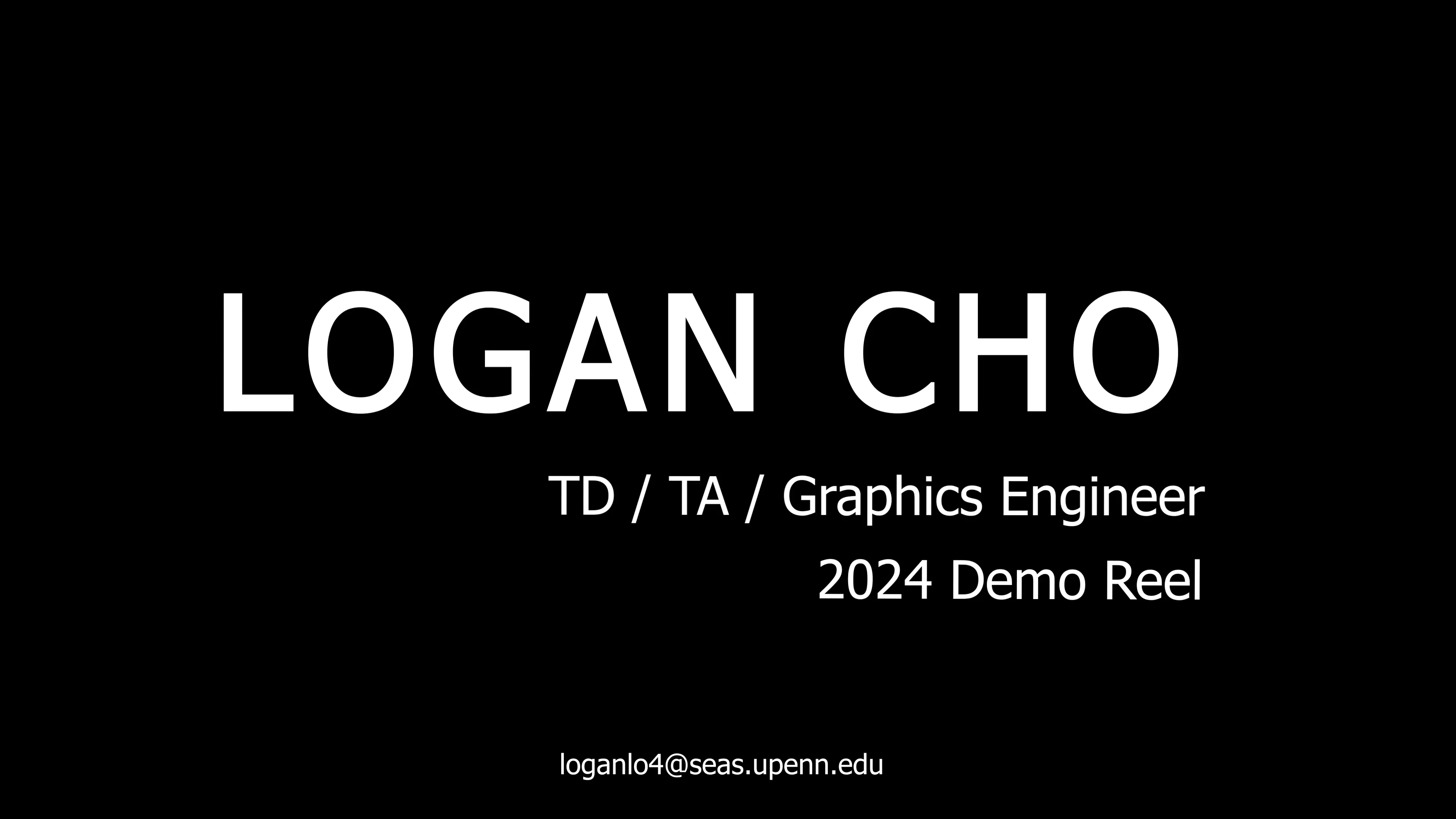 2024 Logan Cho TD Demo Reel