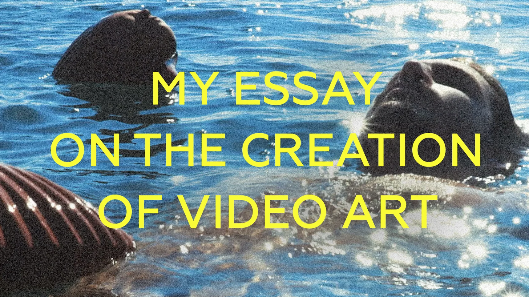 The path to creating video art for the Biennale / a video essay on Vimeo