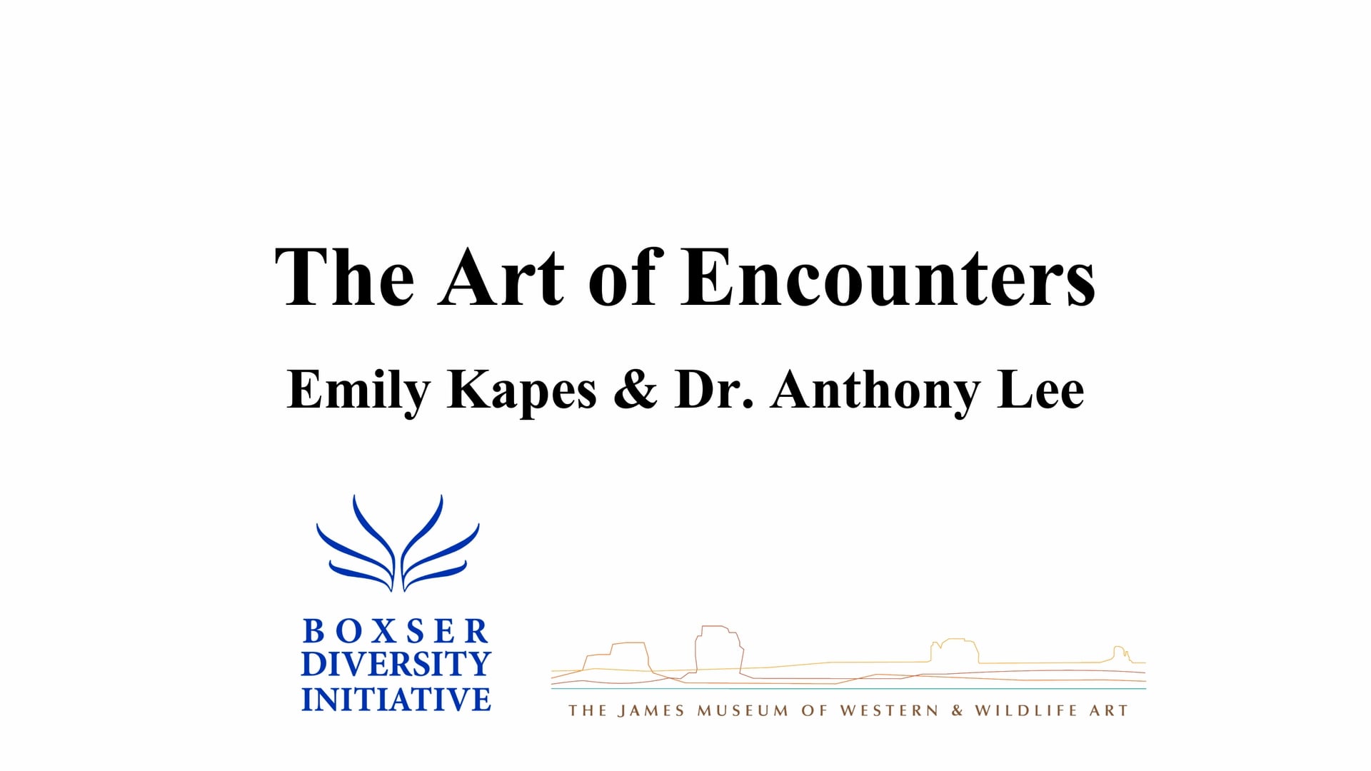 The Art of Encounters Discussion with Emily Kapes & Anthony Lee, Ph.D ...