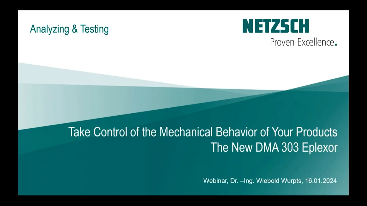 Take Control of the Mechanical Behavior of Your Products - The New DMA ...