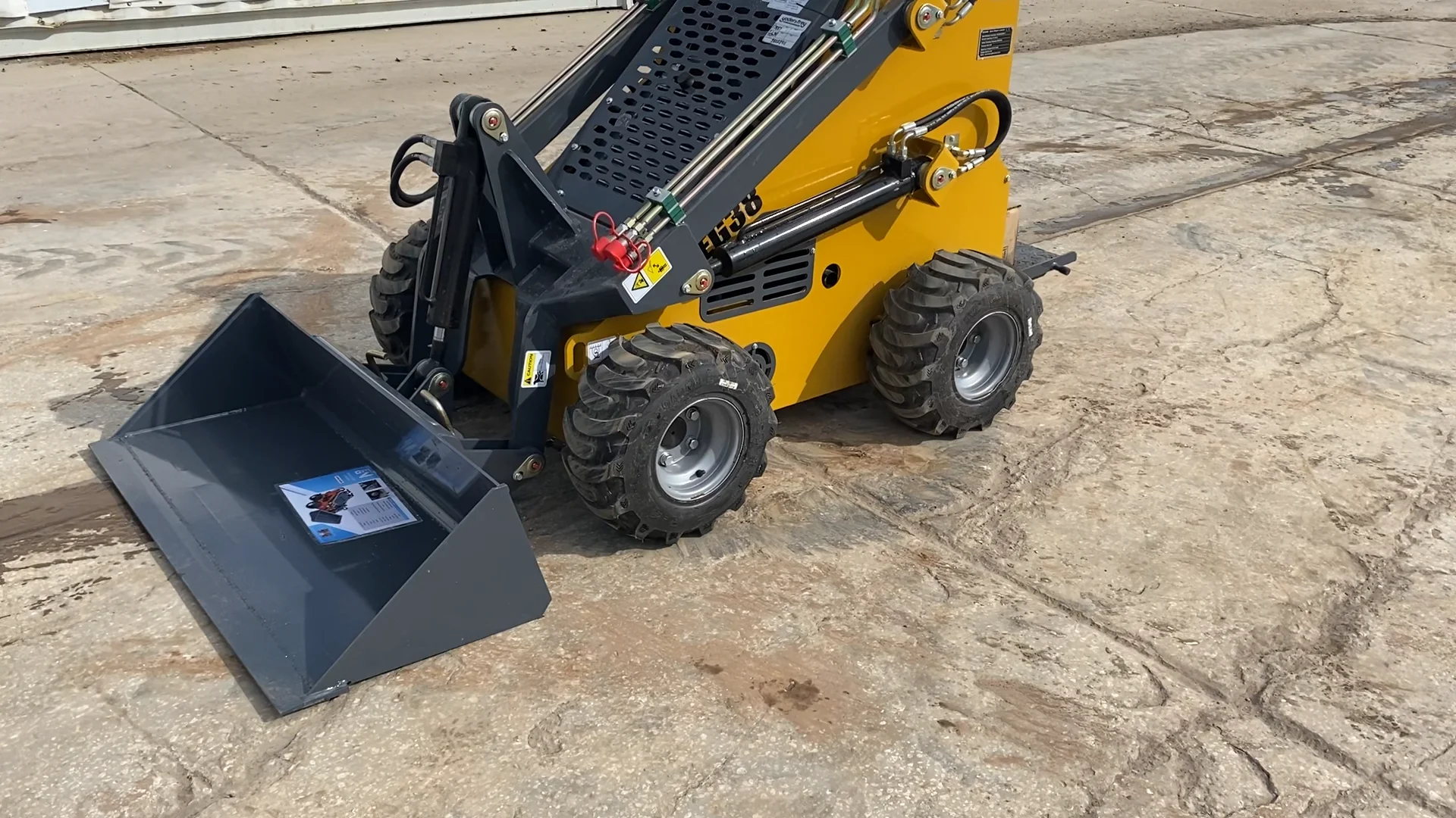 Stand On Wheeled Skidsteer Loader c/w OROPS, 40" Bucket on Vimeo