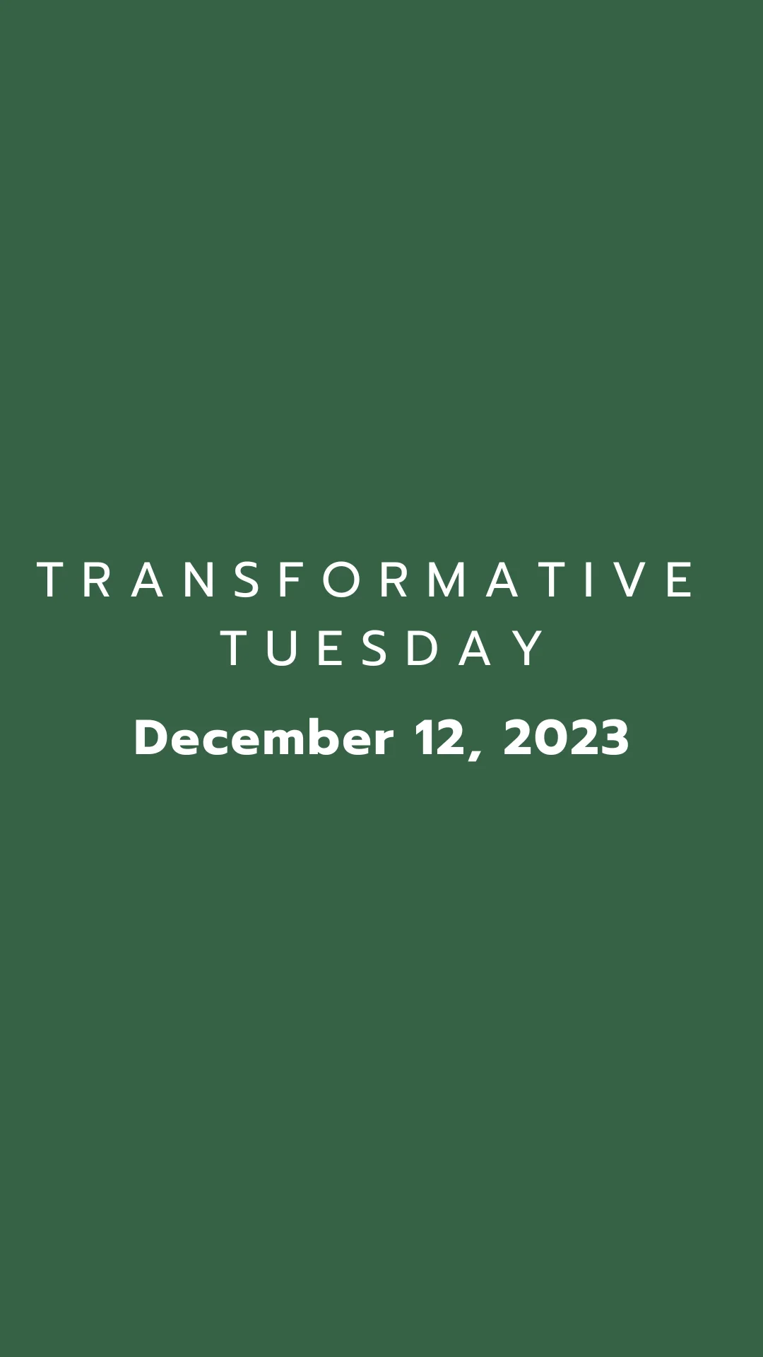 Transformative Tuesday - 12/12 on Vimeo