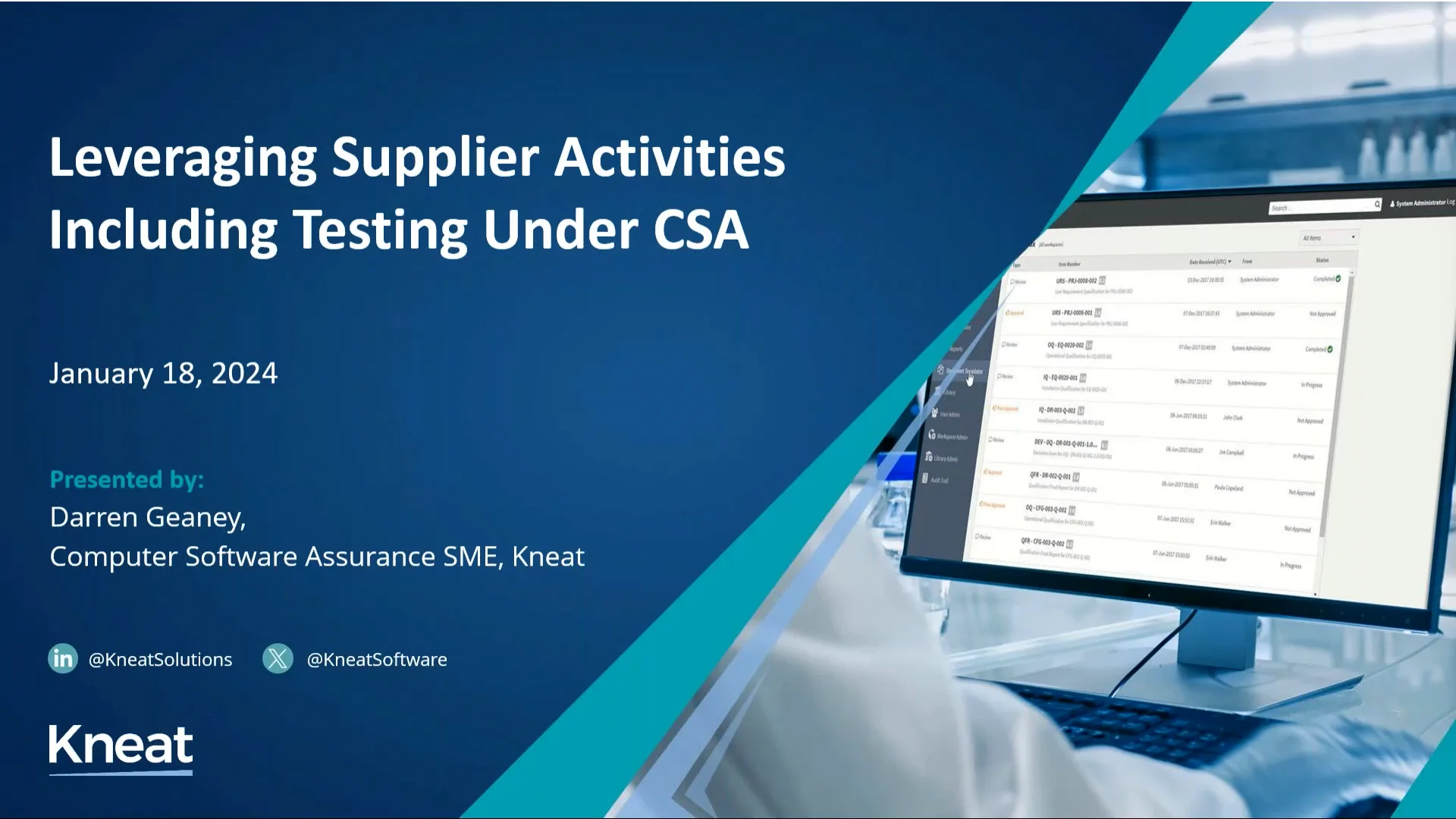 Leveraging Supplier Activities and Testing Under CSA on Vimeo