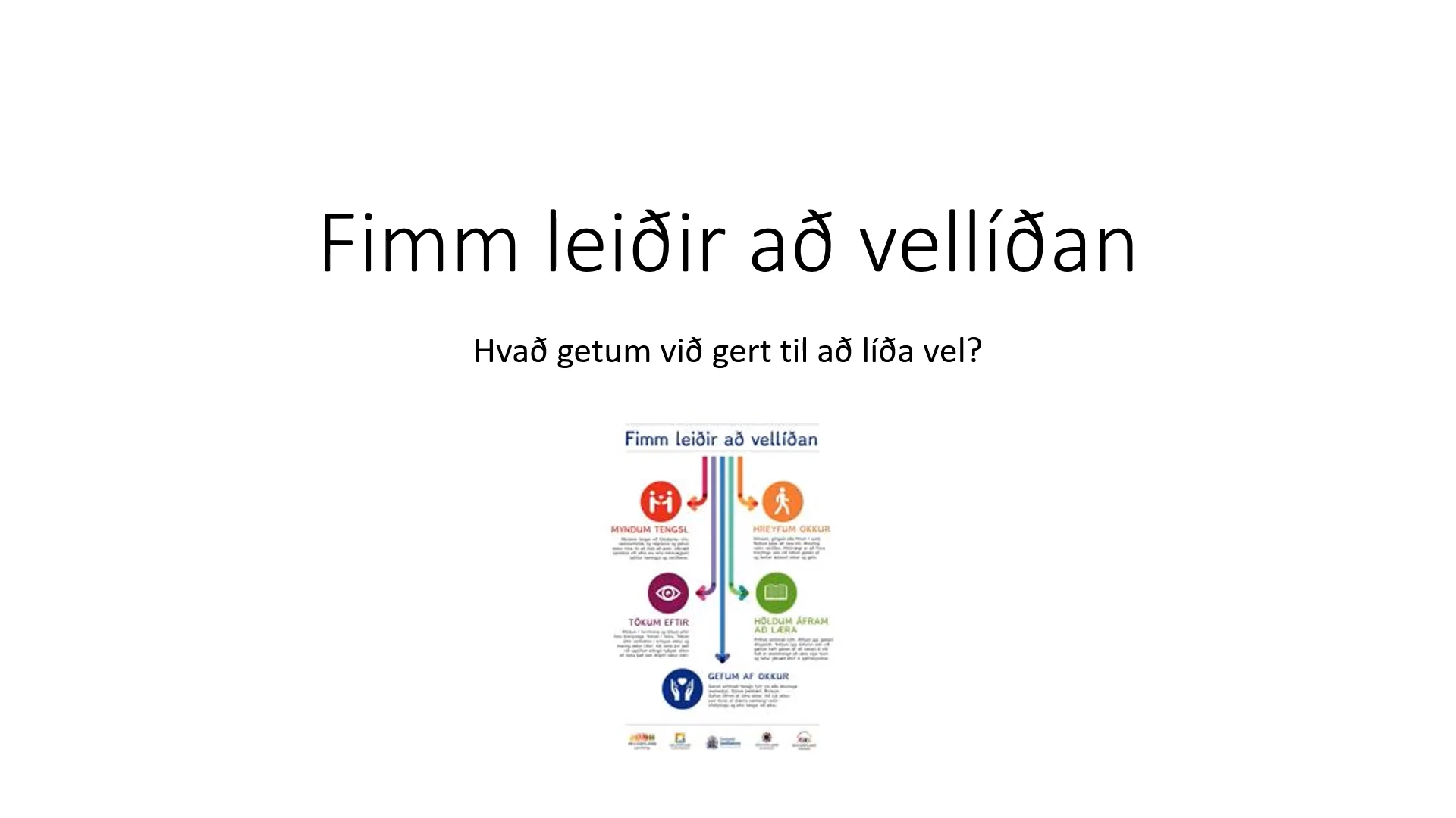 Fimm leiðir að vellíðan