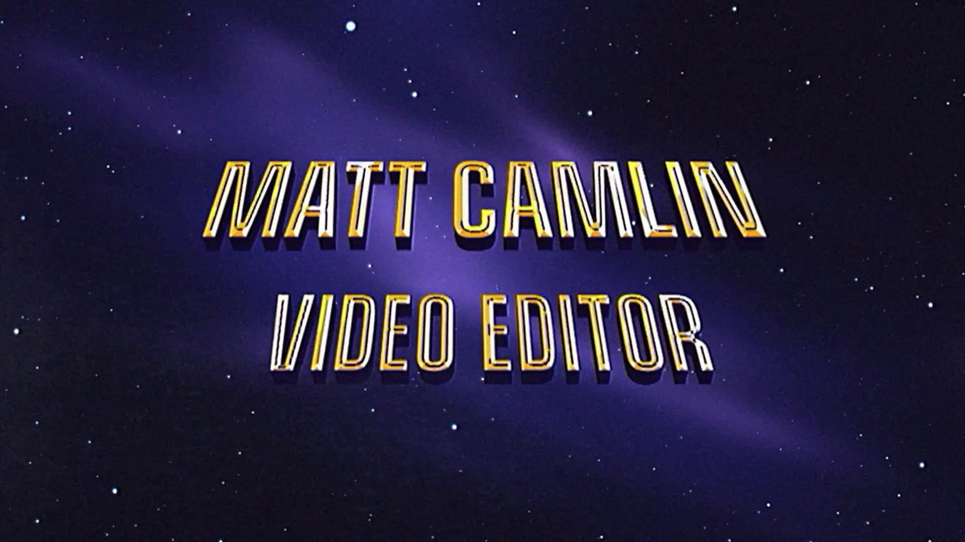 Matt Camlin Video Editor Reel 2024