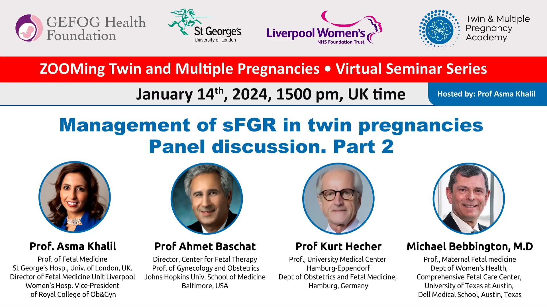 14th of January 2024_Management of sFGR in twin pregnancies. Panel ...