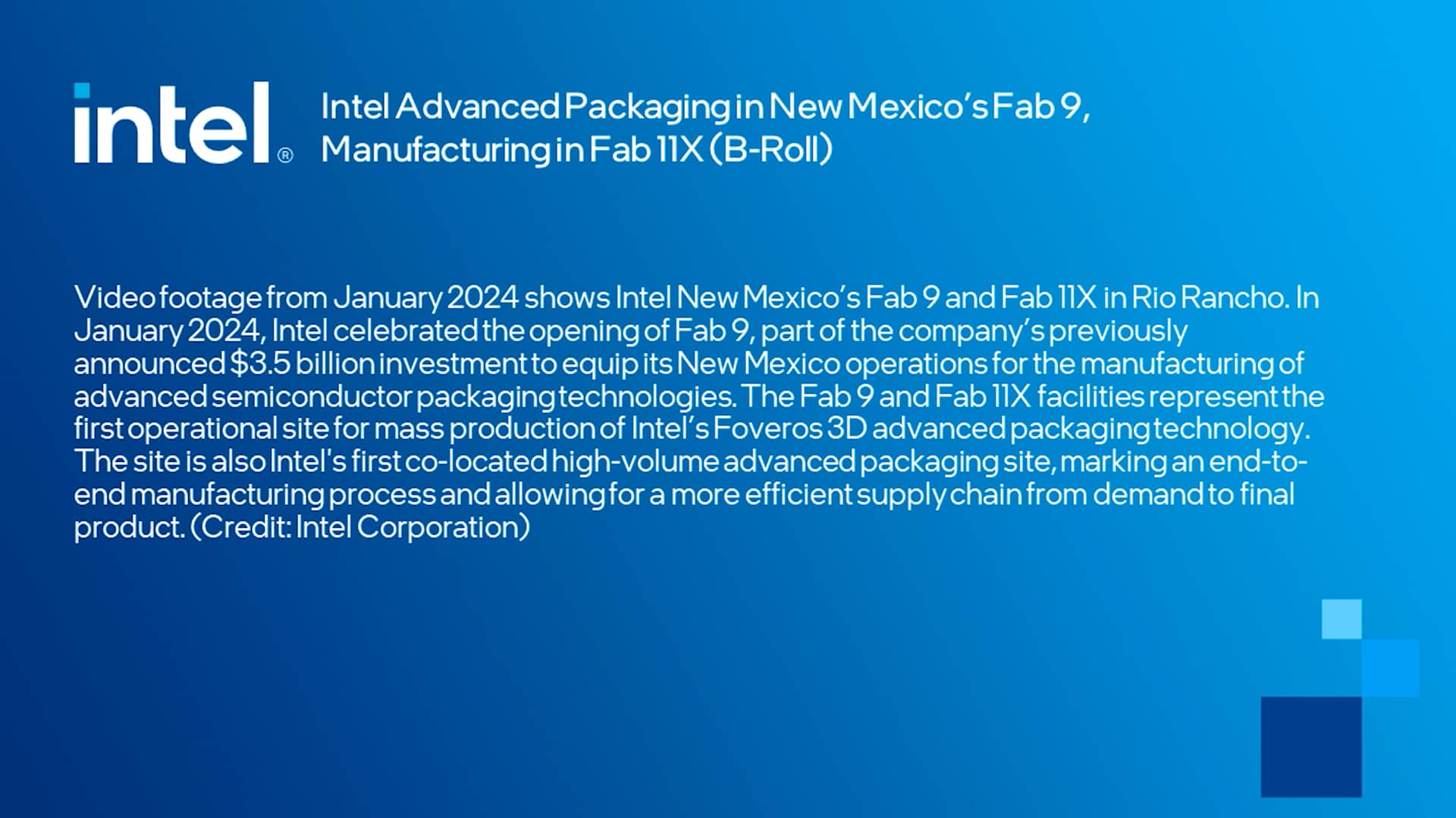 Intel Advanced Packaging in New Mexico’s Fab 9, Manufacturing in Fab ...