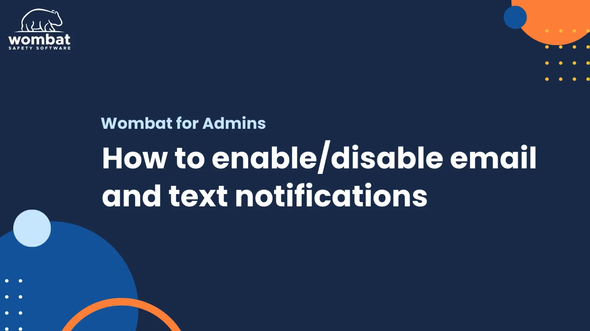 How to enable email and text notifications