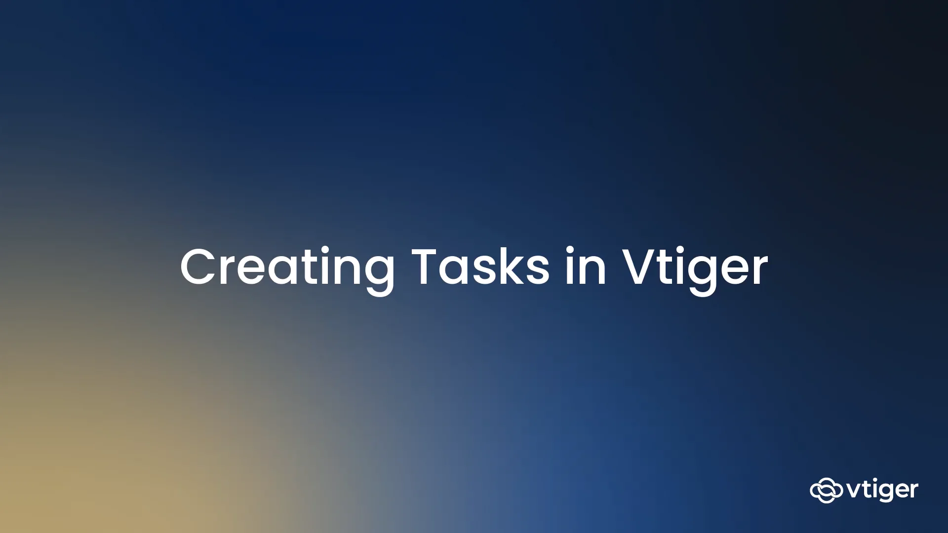 Creating Tasks in Vtiger