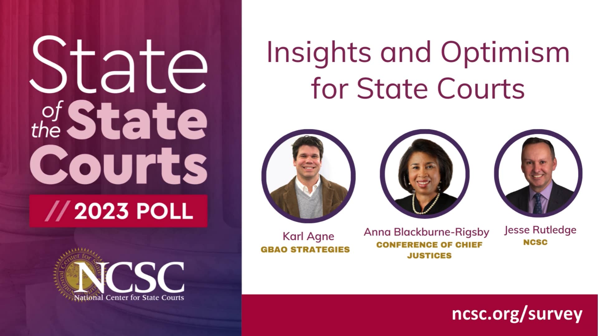 NCSC 2023 Public Opinion Survey: Insights and Optimism for State Courts on Vimeo