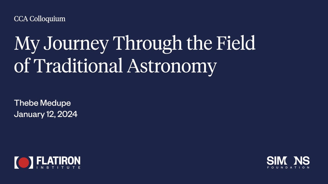 CCA Colloquium: Thebe Medupe