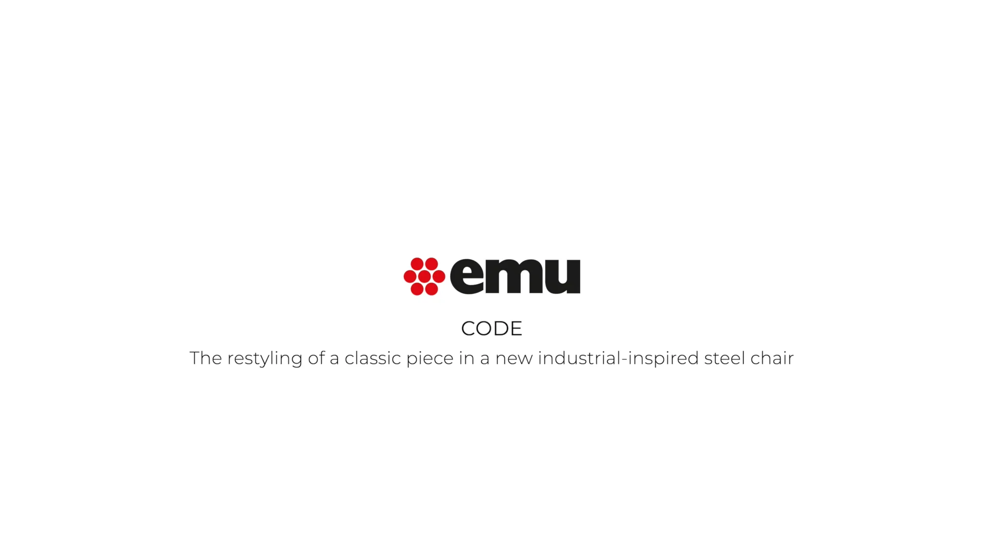EMU – Code chair by EMU D&S Lab (EN) on Vimeo