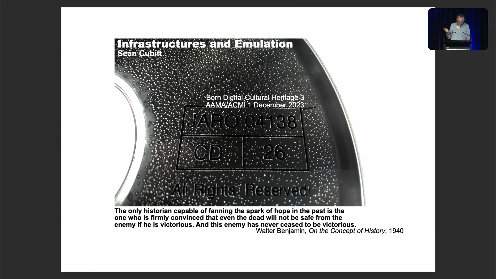 #BDCH23 KEYNOTE: Sean Cubitt, Emulation and Infrastructure on Vimeo