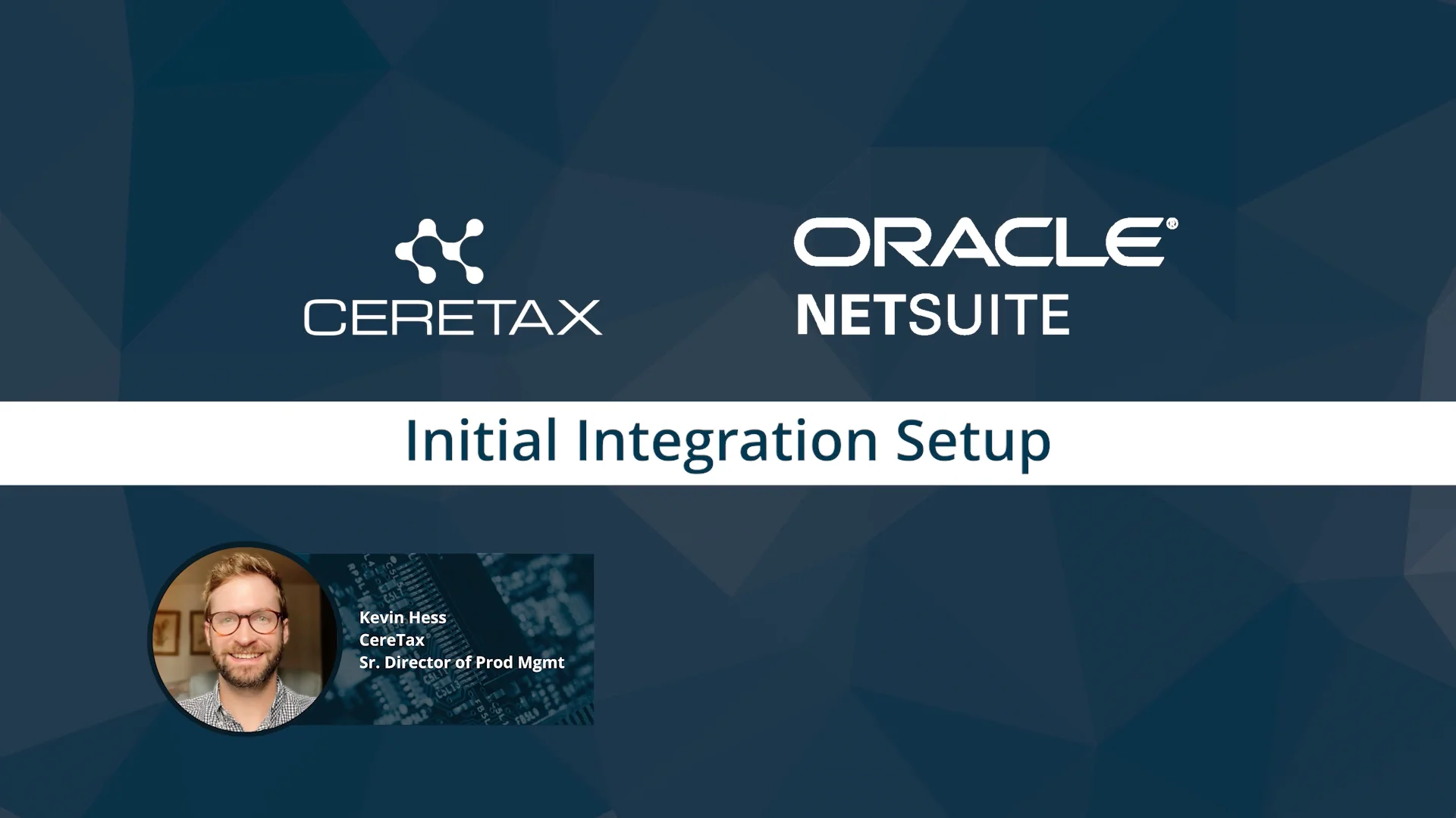 CereTax Integration Demo - NetSuite Initial Setup: Customers and Items on Vimeo