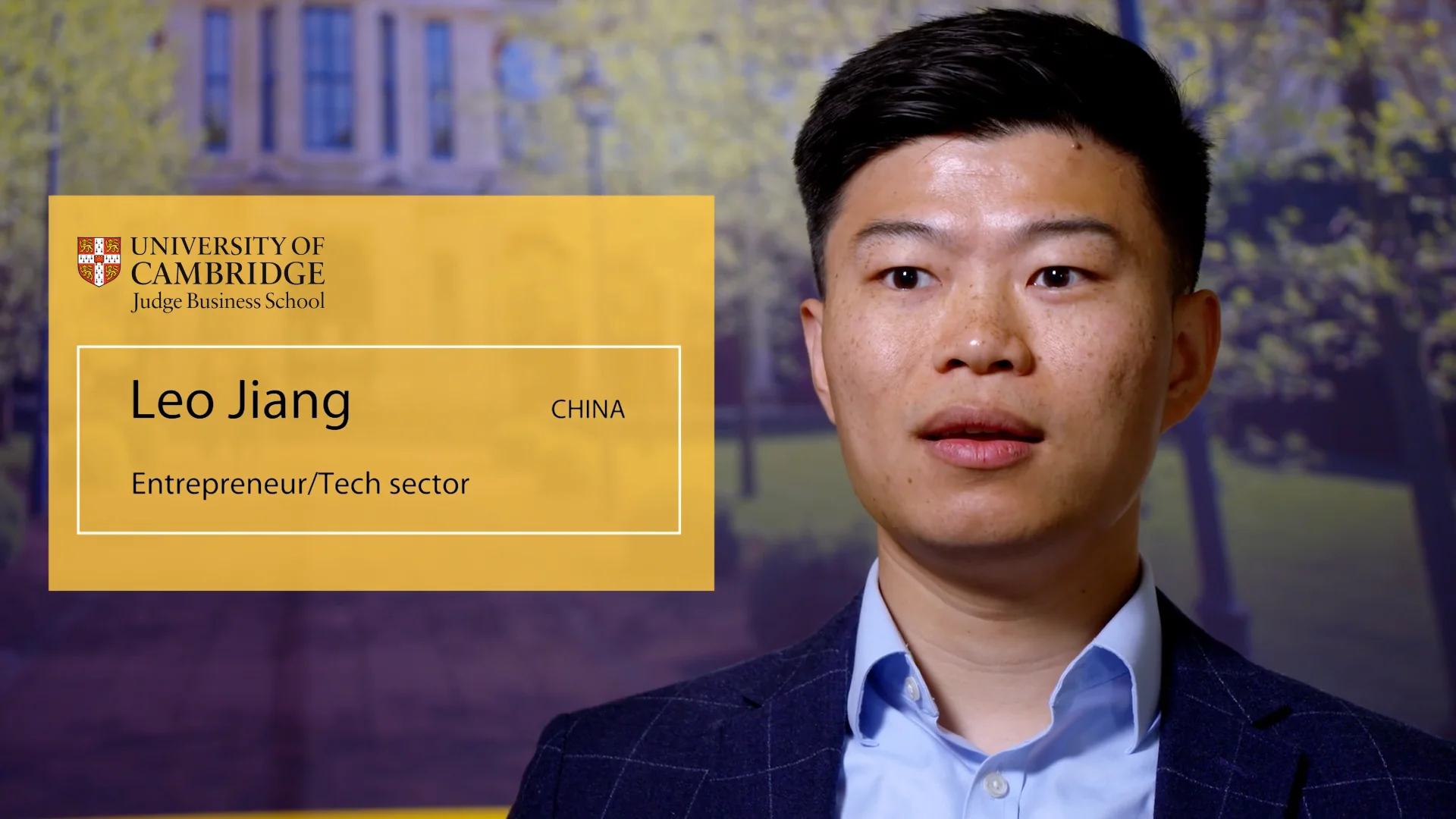 A tech sector career with an MBA from Cambridge - Leo Jiang, China