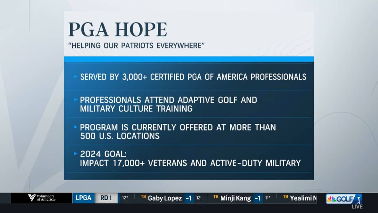 PGA HOPE Segments on GOLF Today at the PGA Show to promote PGA HOPE day ...