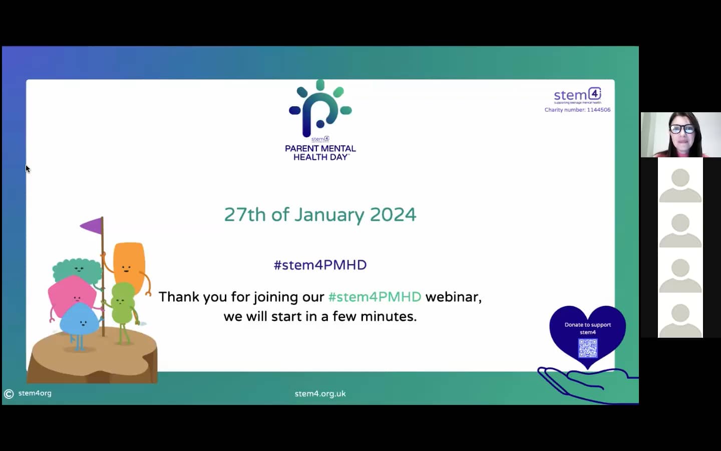 stem4's Parent Mental Health Day 2024 | Webinar for Parents and Carers: Creating Positive ...
