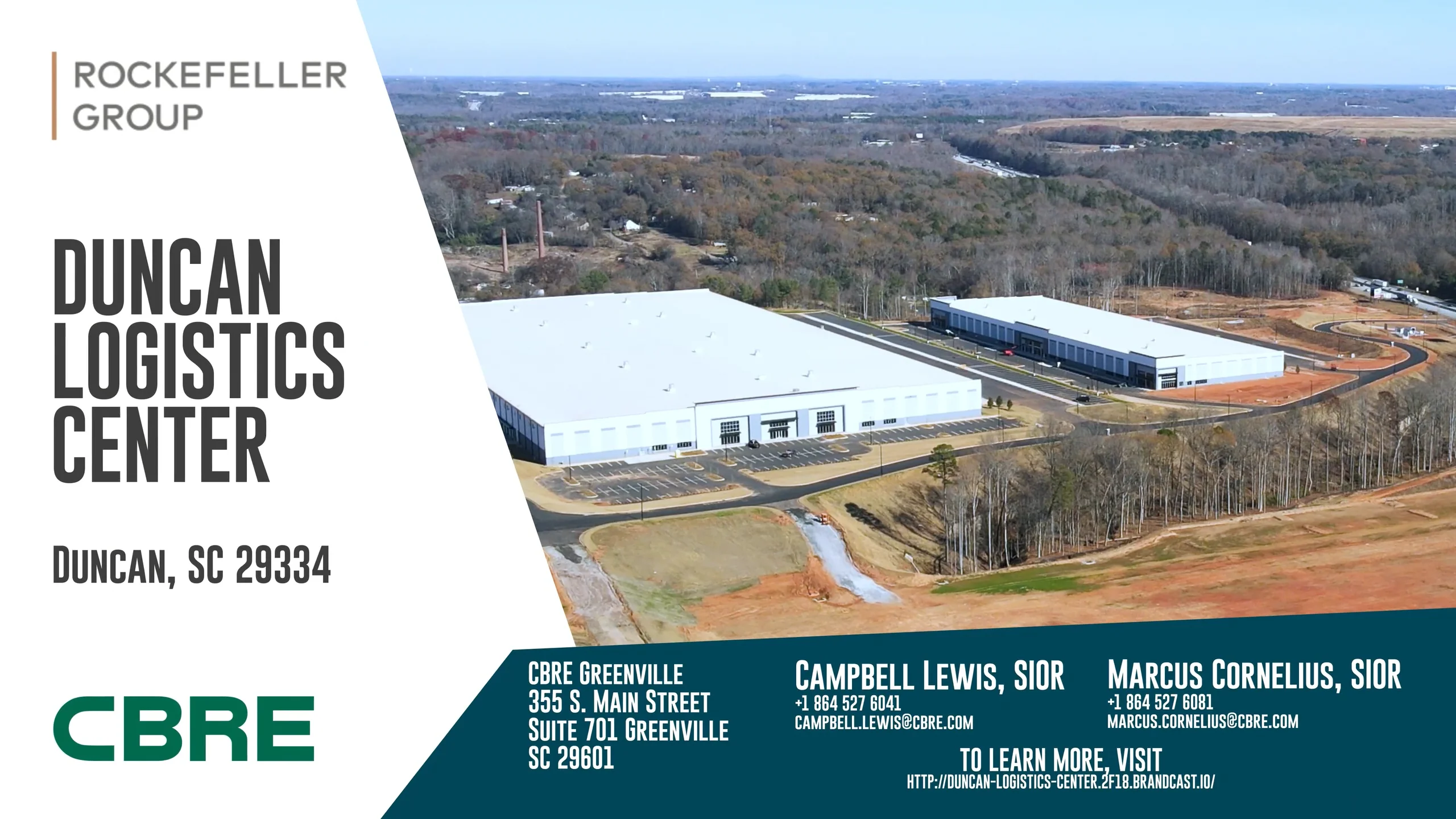 Lease | Duncan, SC 29334 | CBRE | CRE Video | Videom | VidTech