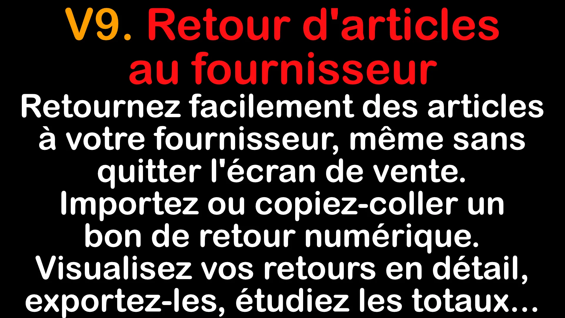 Retour d'articles à un fournisseur on Vimeo
