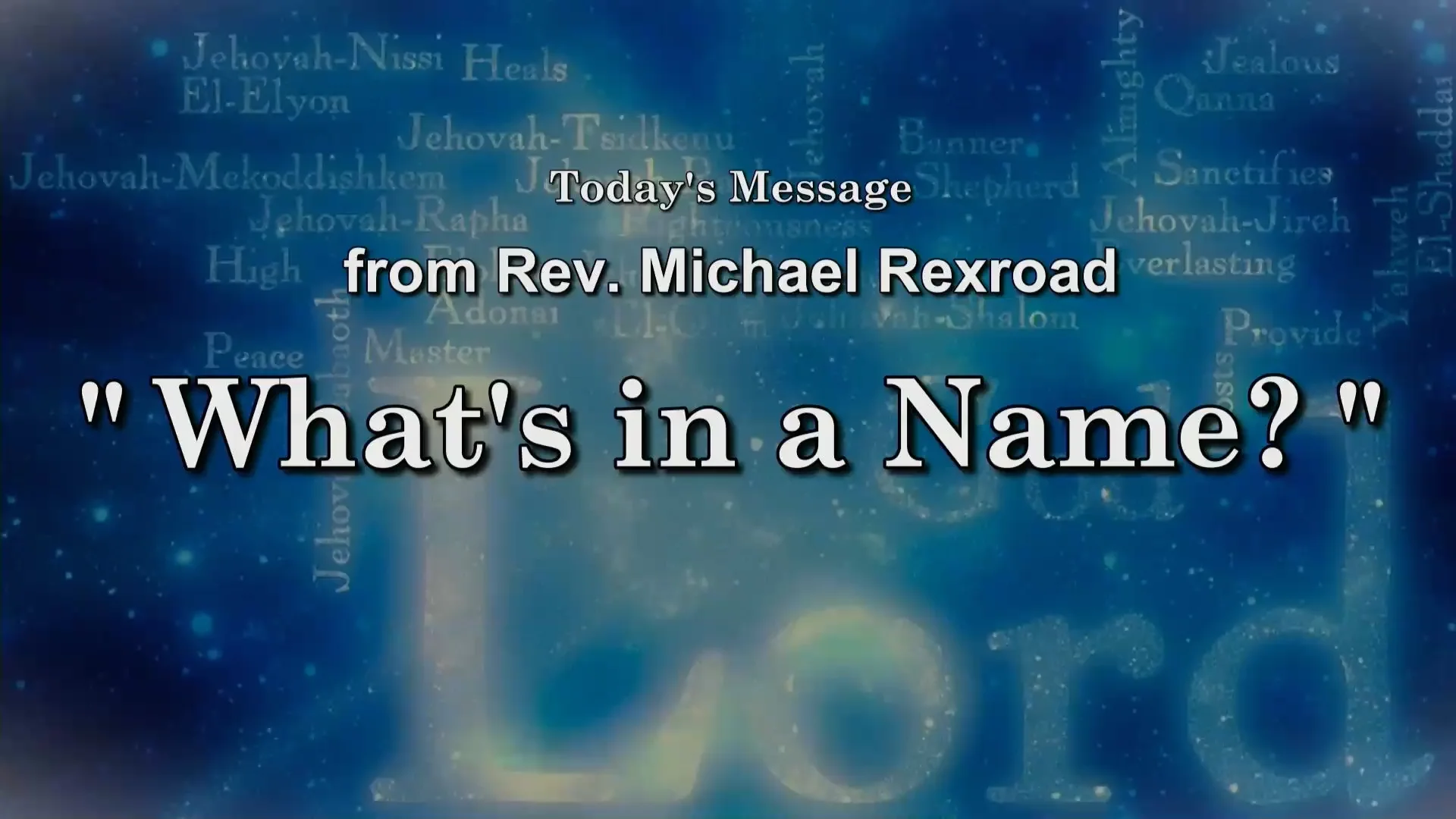 “What’s in a Name” on Vimeo