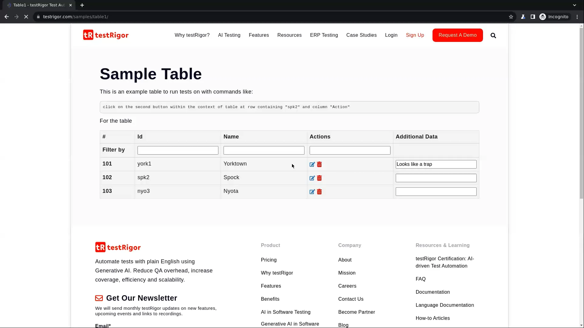 Tables testing on Vimeo