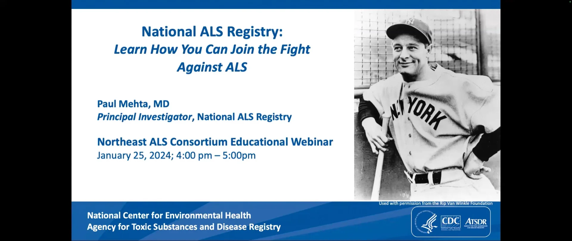 National ALS Registry Webinar: Learn How You Can Join the Fight Against ALS