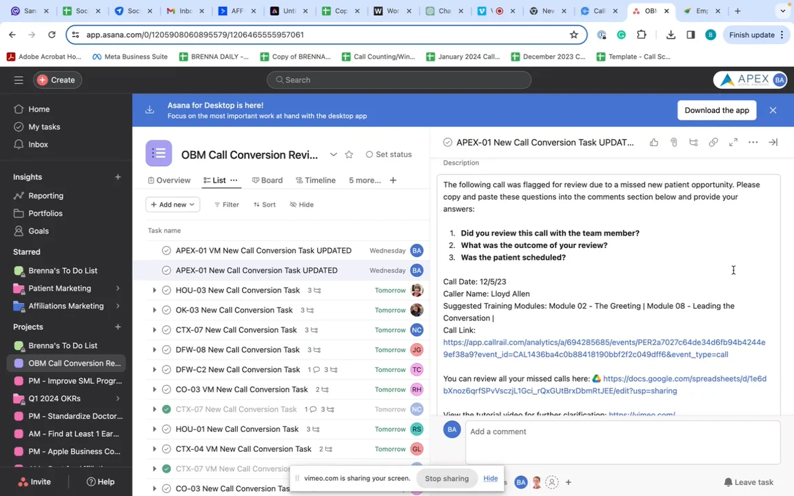 New Call Conversion Tasks Updated Tutorial on Vimeo
