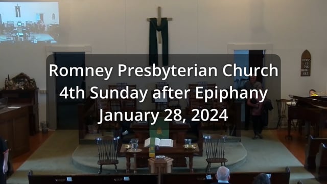 Romney Presbyterian Church – Come in to be Filled, Go out to Serve!