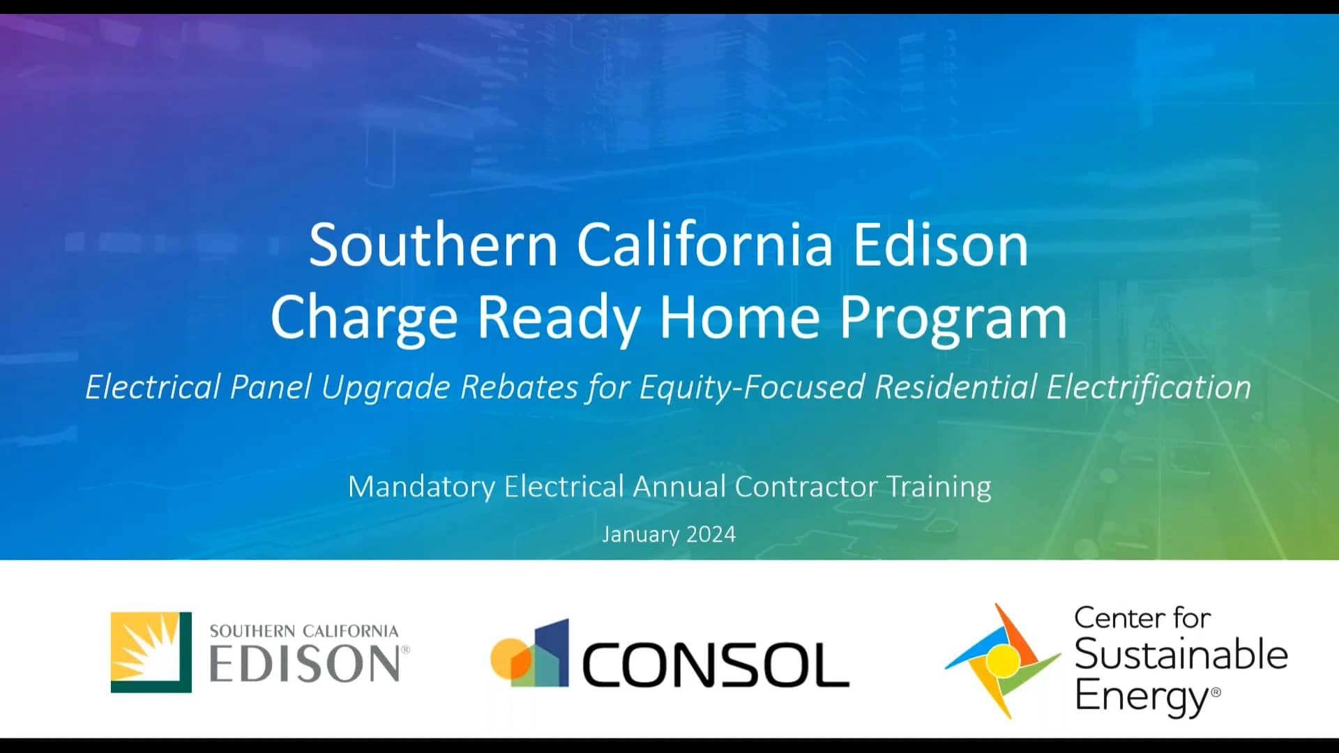 SCE Charge Ready Home Contractor Training on Vimeo