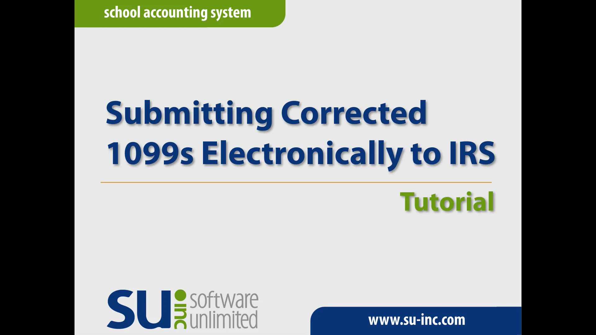 Training Tutorials - Submitting Corrected 1099s Electronically to IRS on Vimeo