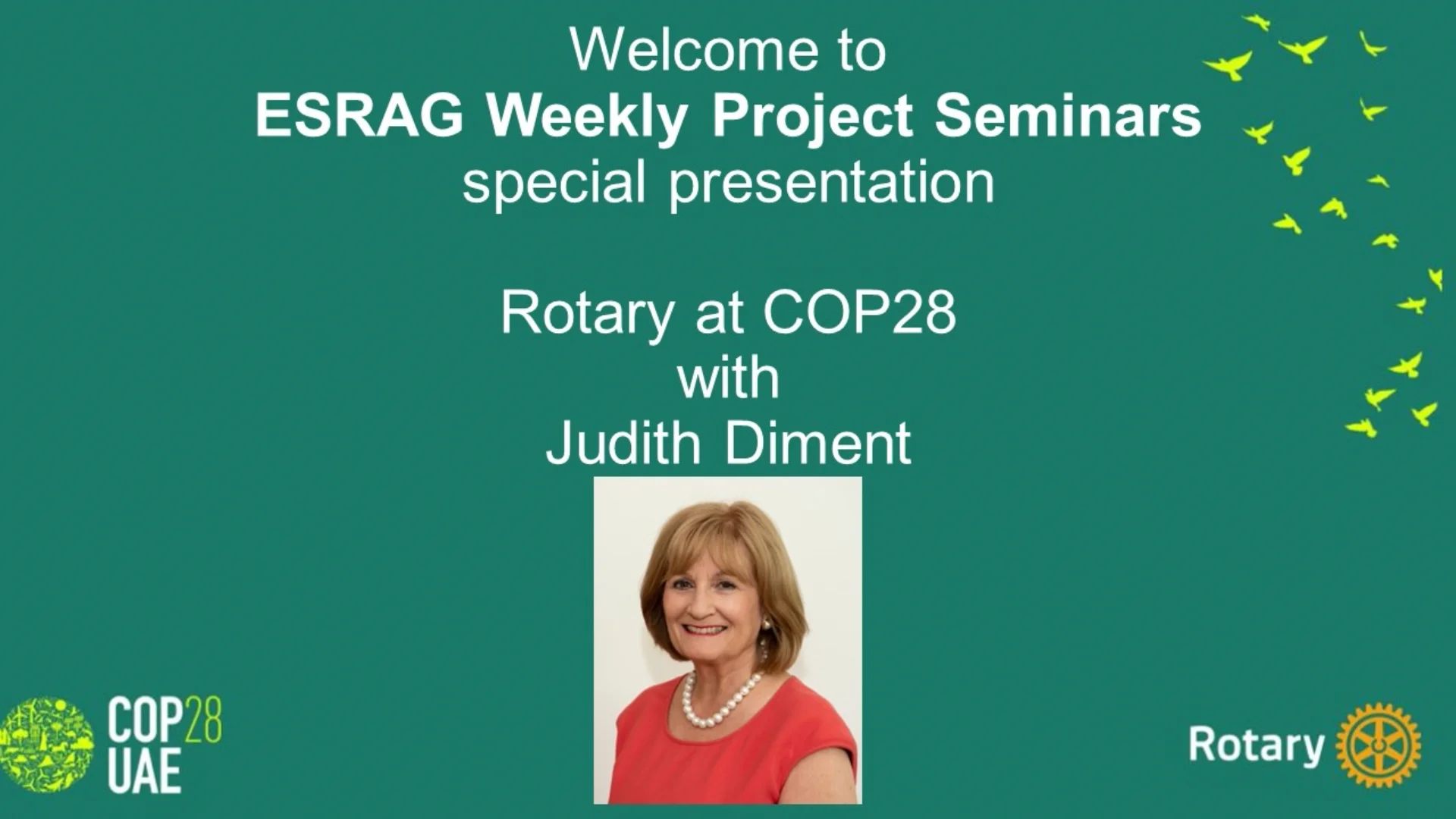 2024_02_07 Introduction to Rotary at COP28 with Judith Diment on Vimeo