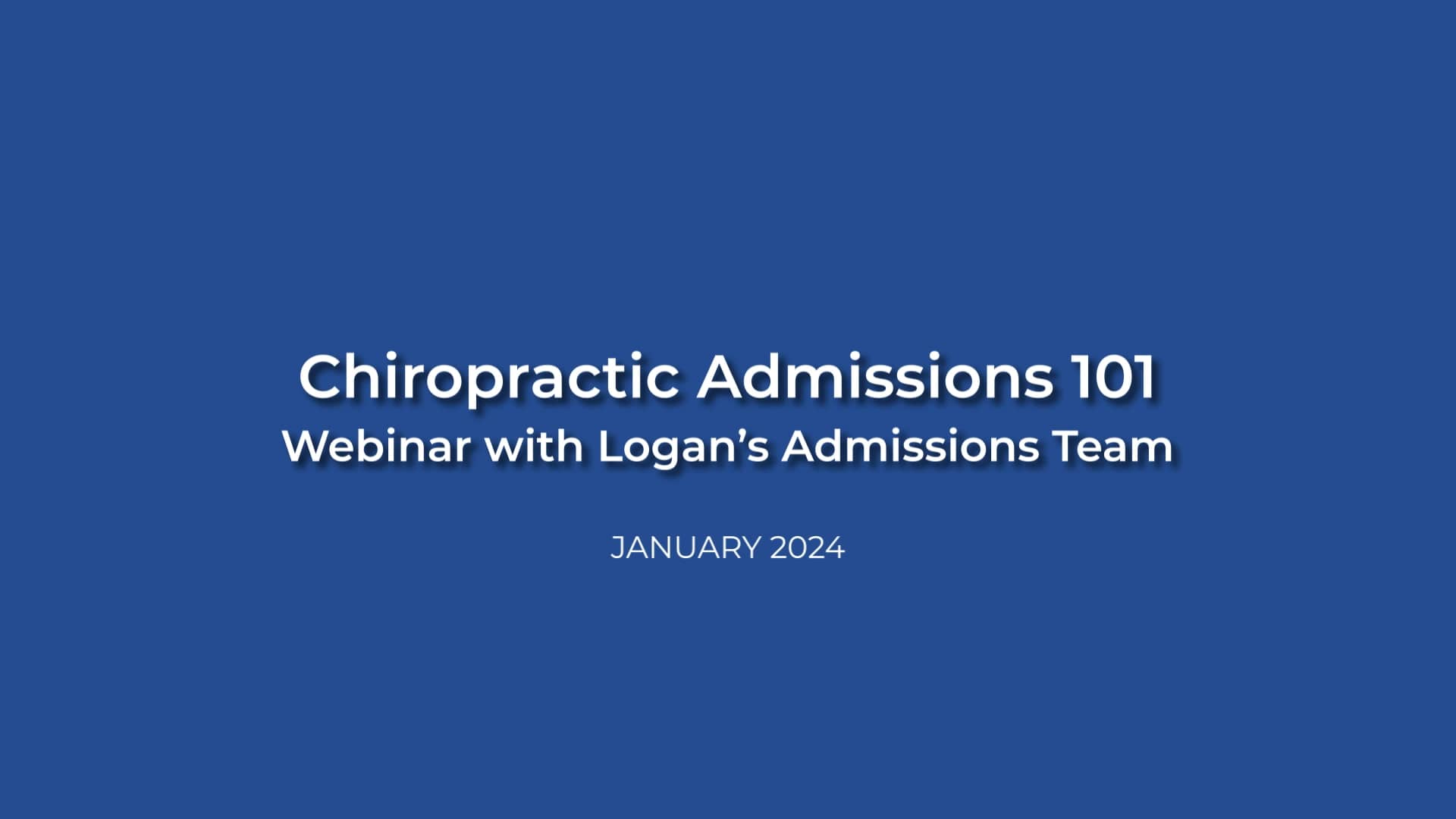 Admissions 101 Webinar on Vimeo